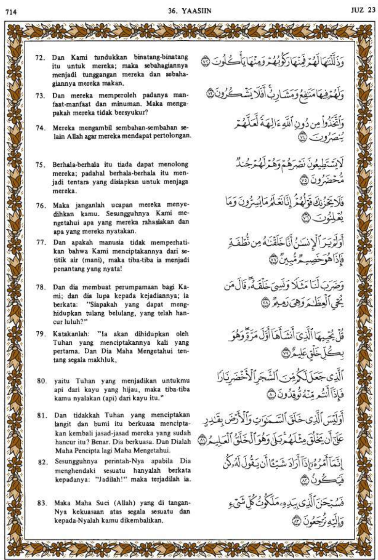 Surah Yasin latin terjemahan indonesia - Ilmiupdates