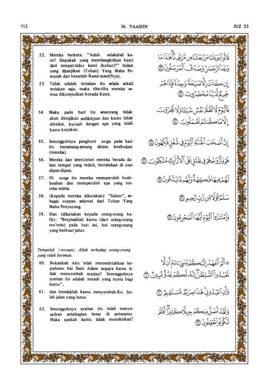 Surah Yasin latin terjemahan indonesia - Ilmiupdates
