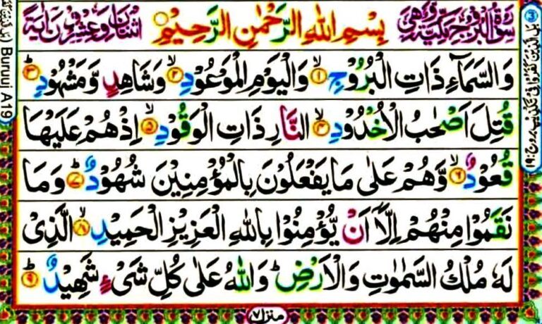 Surat Al Buruj Arab, Latin and Terjemah Bahasa Indonesia