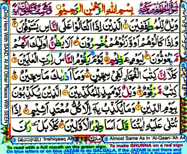 Surat Al Mutaffifin Arab, Latin and Terjemah Bahasa Indonesia سورة المطففين