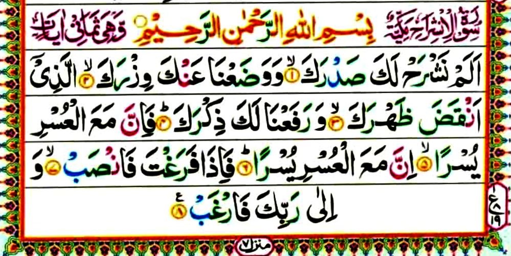 Surat Asy Syarh Arab, Latin & Terjemah Bahasa Indonesia